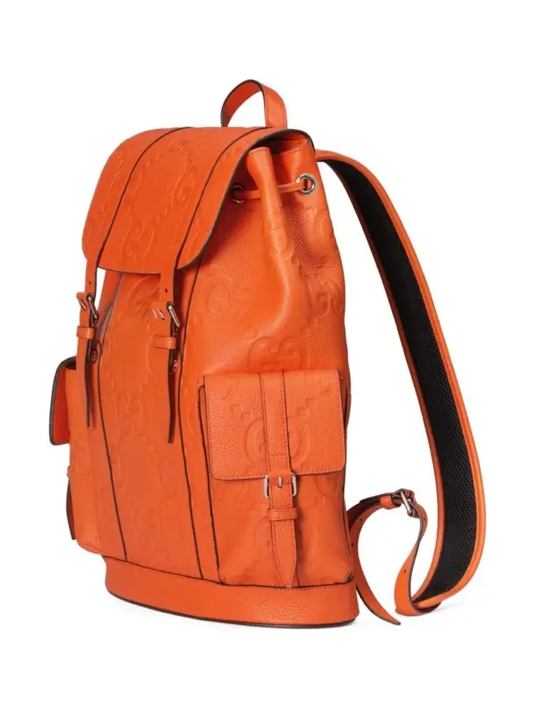 Gucci Gg Jumbo Leather Backpack - Orange | Editorialist