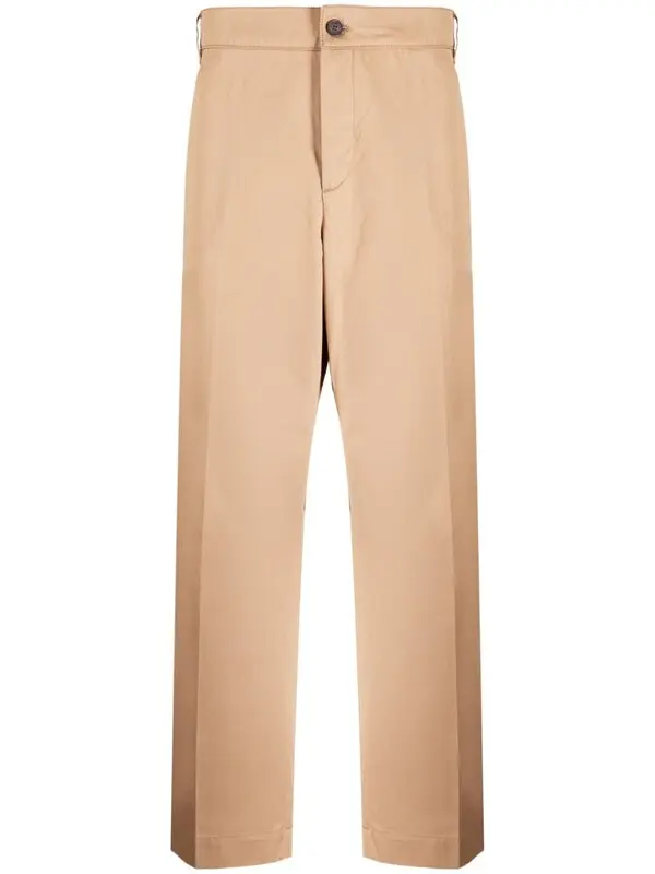 Maison Kitsuné Tailored Straight-leg Trousers - Brown