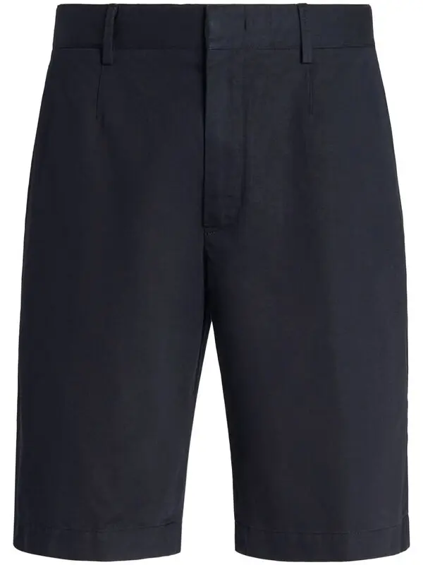Zegna Cotton-linen Chino Shorts