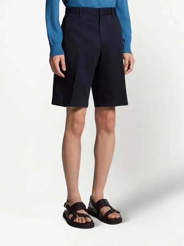 Zegna Cotton-linen Chino Shorts