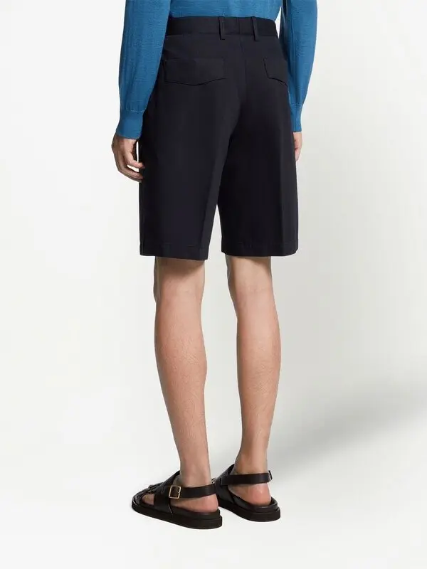 Zegna Cotton-linen Chino Shorts