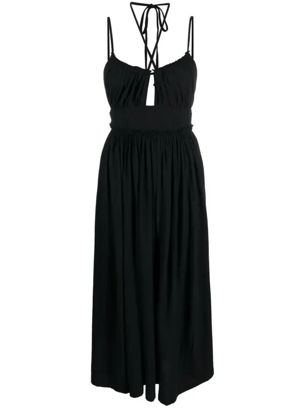 Ulla Johnson Freya Halterneck Midi Dress - Black