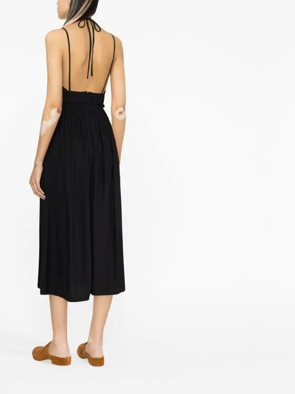 Ulla Johnson Freya Halterneck Midi Dress - Black