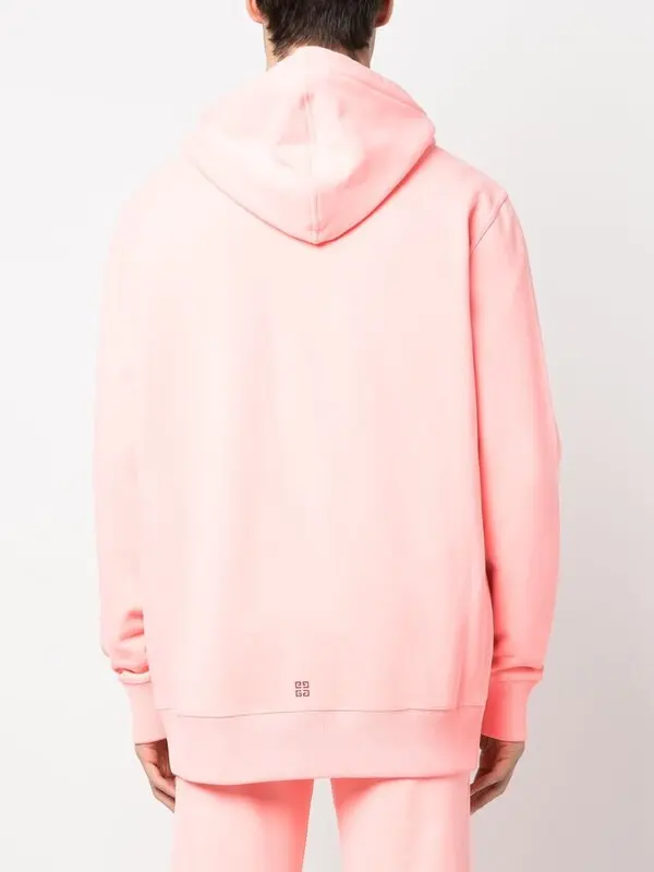 Givenchy Logo-embroidered Cotton Hoodie - Pink