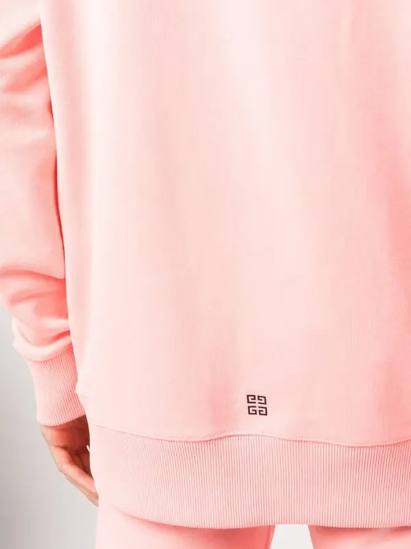 Givenchy Logo-embroidered Cotton Hoodie - Pink