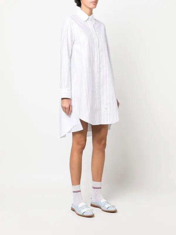 Thom Browne Striped Shirtdress - White