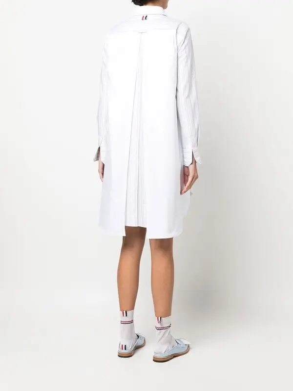 Thom Browne Striped Shirtdress - White