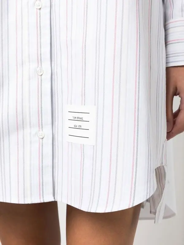 Thom Browne Striped Shirtdress - White