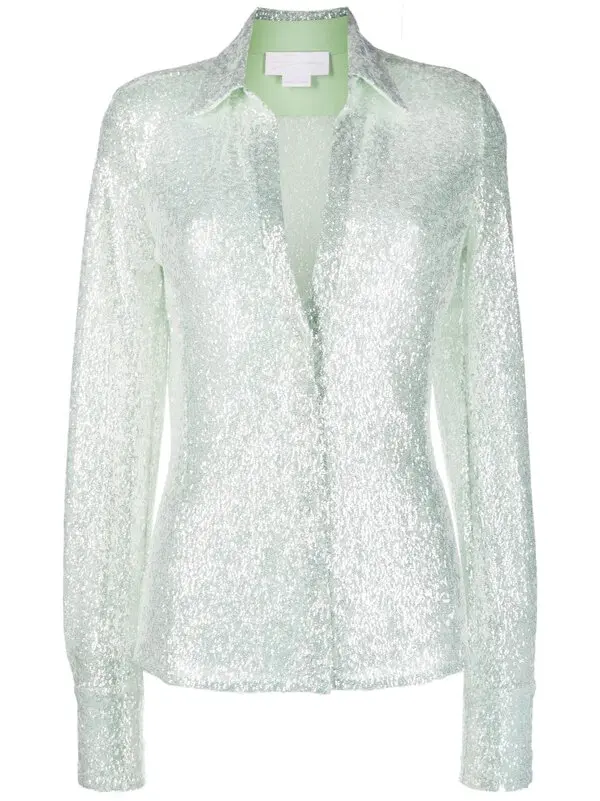 GENNY Metallic-effect Long-sleeve Shirt