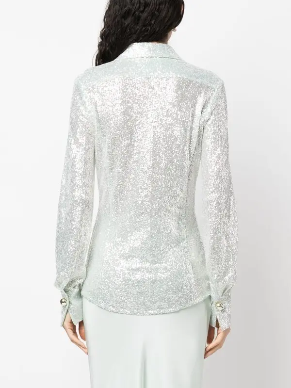 GENNY Metallic-effect Long-sleeve Shirt