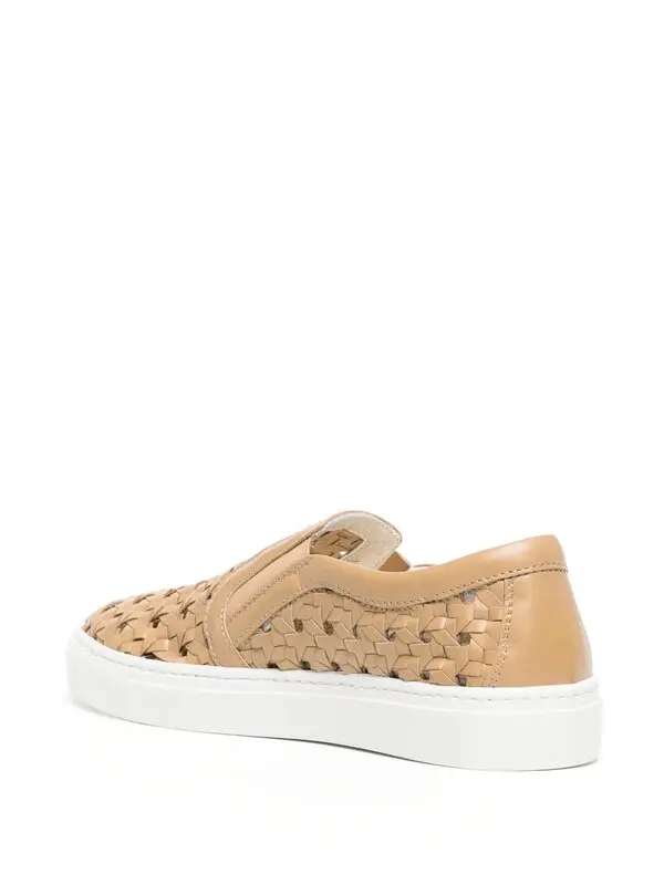MADISON MAISON Perforated Leather Sneakers - Brown