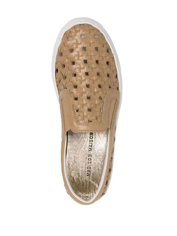 MADISON MAISON Perforated Leather Sneakers - Brown
