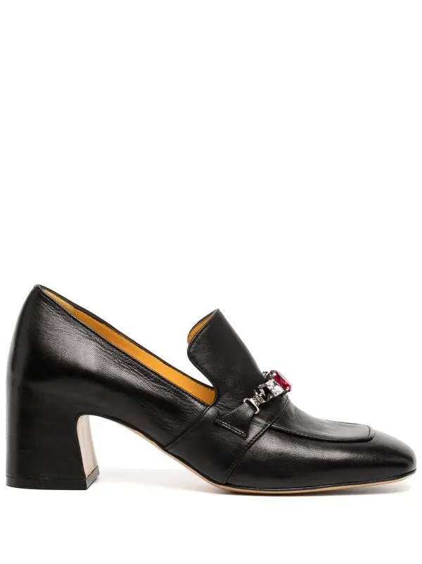 MADISON MAISON 55mm Crystal-embellished Loafers - Black
