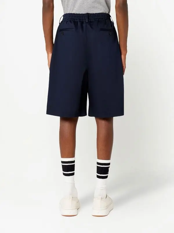 Ami Cotton Chino Shorts - Blue