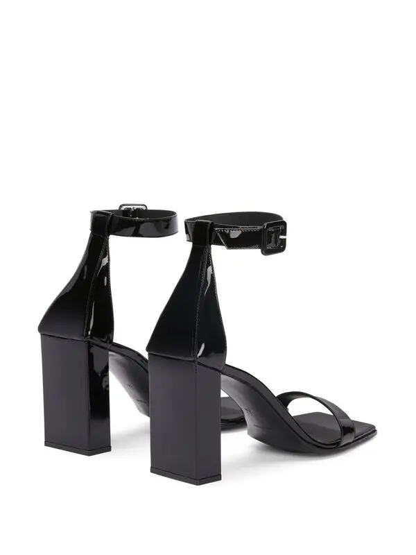 GIUSEPPE ZANOTTI Shangay Buckled 85mm Leather Sandals - Black