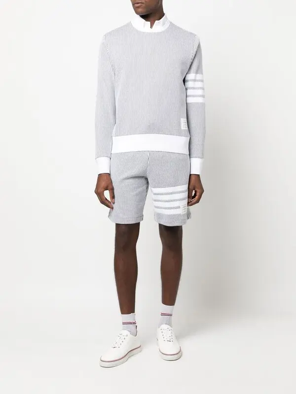 Thom Browne 4-bar Stripe Seersucker Shorts