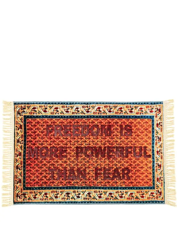 SELETTI Burnt Freedom Geometric Carpet - Orange