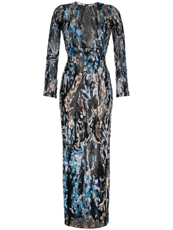SAIID KOBEISY Bead Embellishment Tulle Dress