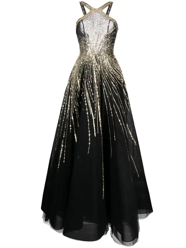 SAIID KOBEISY Sequin-embellished Gown