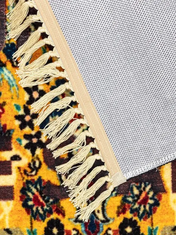 SELETTI Burnt United Mix-print Carpet - Yellow