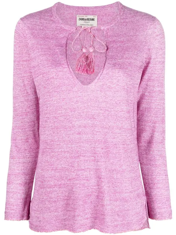 Zadig&Voltaire Amber Mélange-effect Knitted Top