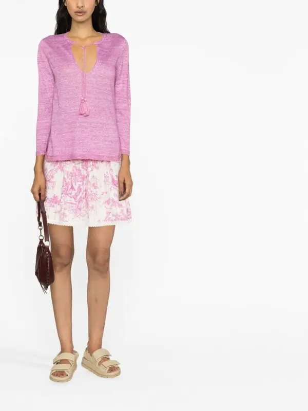 Zadig&Voltaire Amber Mélange-effect Knitted Top