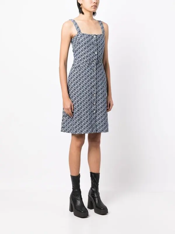 Stella McCartney Jacquard-logo Denim Dress