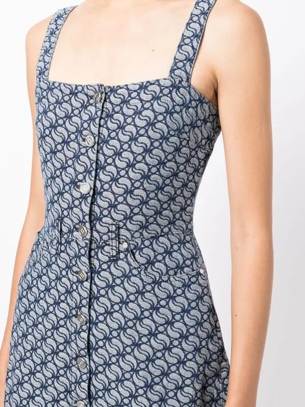 Stella McCartney Jacquard-logo Denim Dress