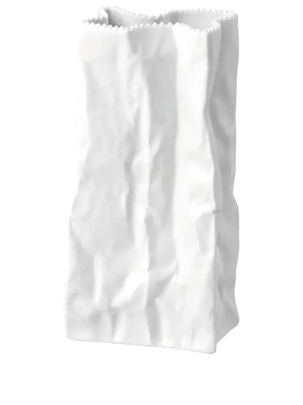 ROSENTHAL 22cm Paper-bag Porcelain Vase - White
