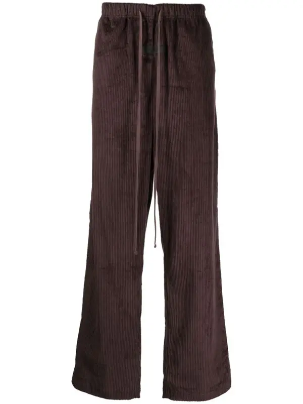 Fear Of God Corduroy Drawstring Wide-leg Track Pants - Brown