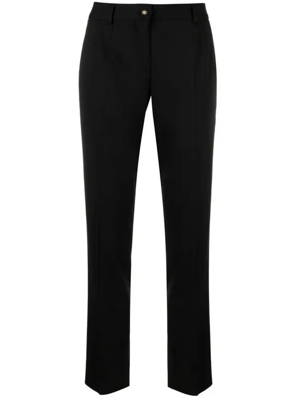 Dolce & Gabbana Cropped Straight-leg Trousers - Black