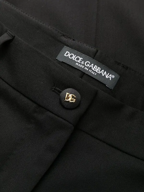 Dolce & Gabbana Cropped Straight-leg Trousers - Black