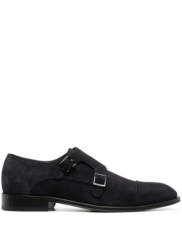 BOSS Double-buckle Suede Shoes