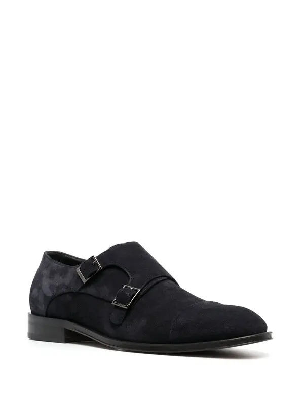 BOSS Double-buckle Suede Shoes