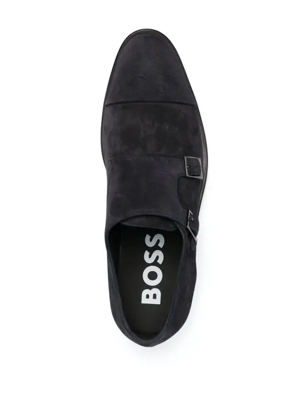 BOSS Double-buckle Suede Shoes