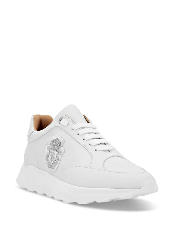 BILLIONAIRE Embroidered Logo Low-top Sneakers - Black
