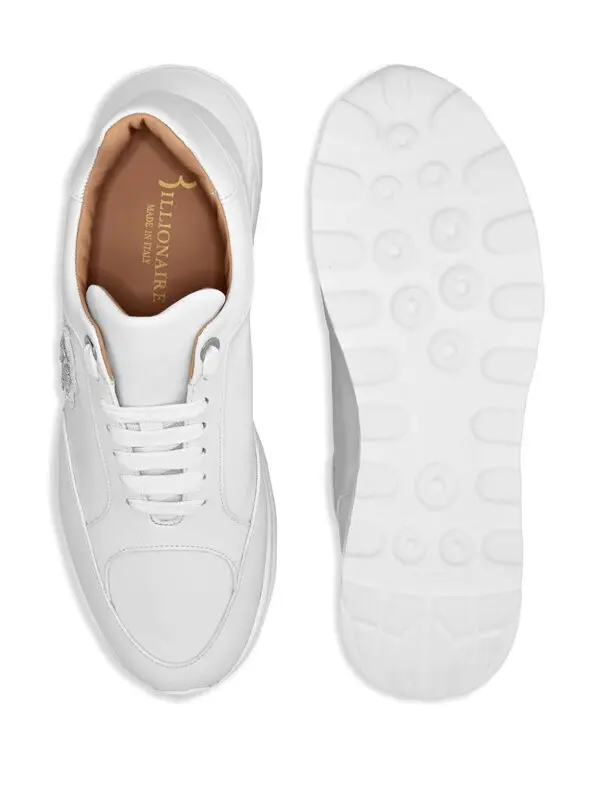 BILLIONAIRE Embroidered Logo Low-top Sneakers - Black