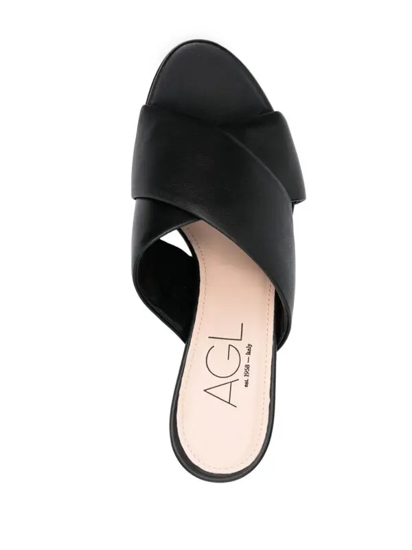 Agl Crossover-strap Leather Sandals