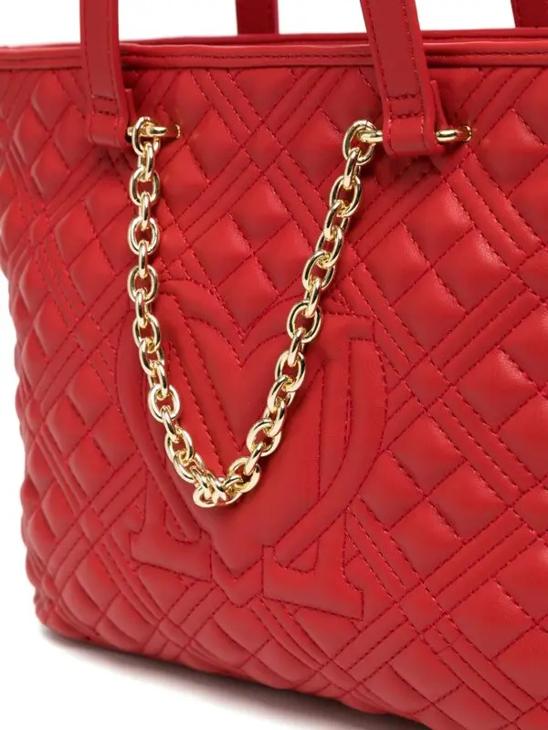 Moschino Chain-link Faux-leather Tote