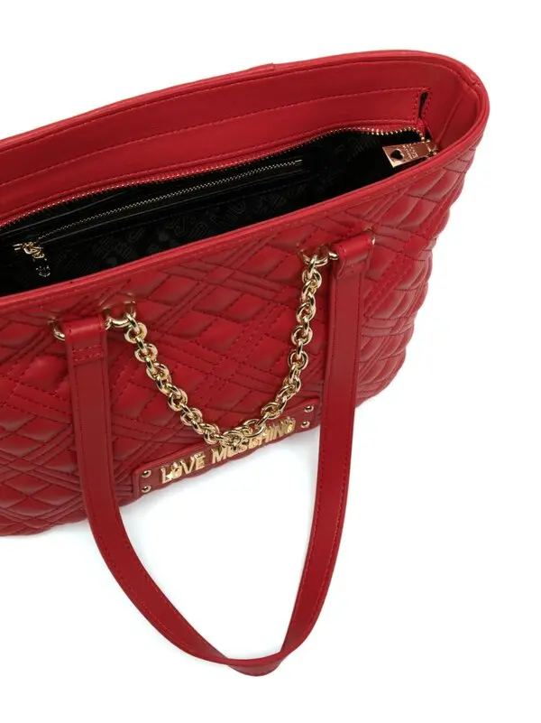 Moschino Chain-link Faux-leather Tote