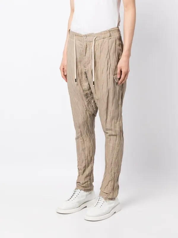 Masnada Crinkled Drawstring Track Pants