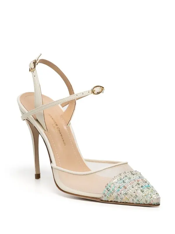 Jennifer Chamandi Vittorio 105mm Tweed Pumps