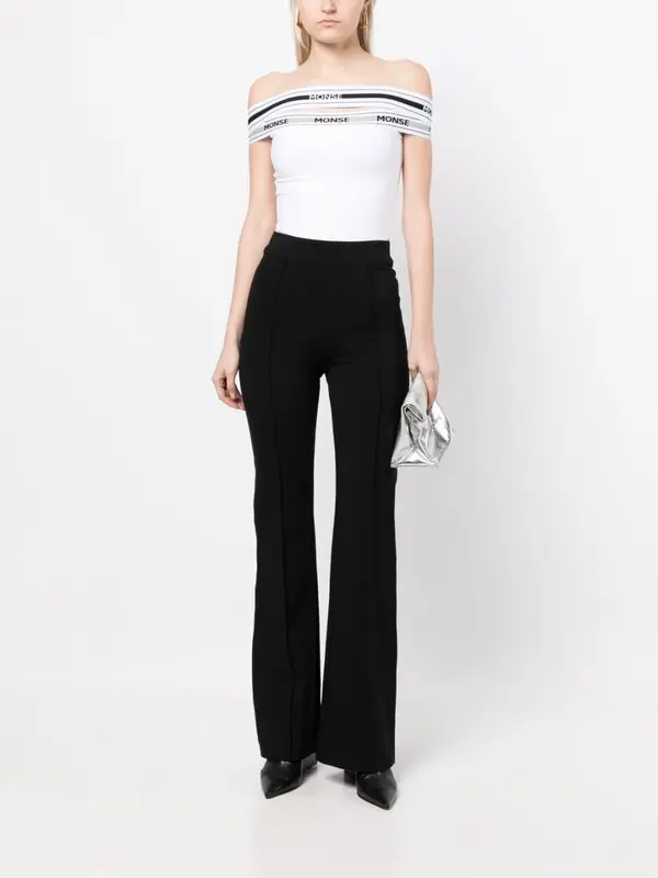 Monse Off-shoulder Logo Bodysuit