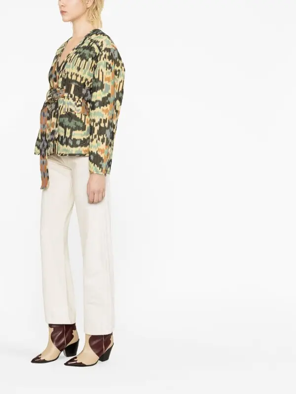 Ulla Johnson Lakshmi Graphic-print Belted Jacket