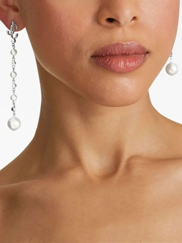 JIMMY CHOO Pearl-detail Drop Earrings