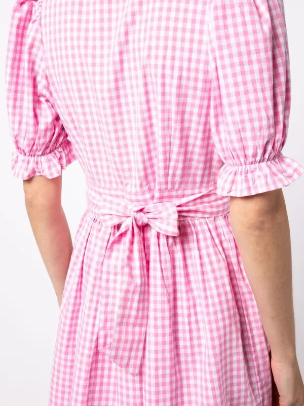 Batsheva Gingham Check-pattern Cotton Dress