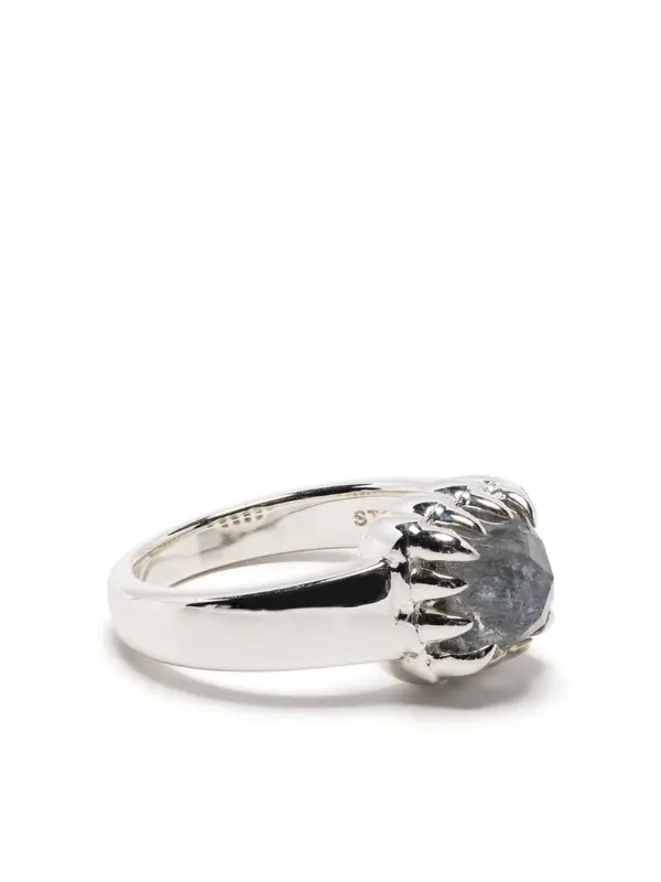 STOLEN GIRLFRIENDS CLUB Baby Clawn Moonstone Ring - Silver