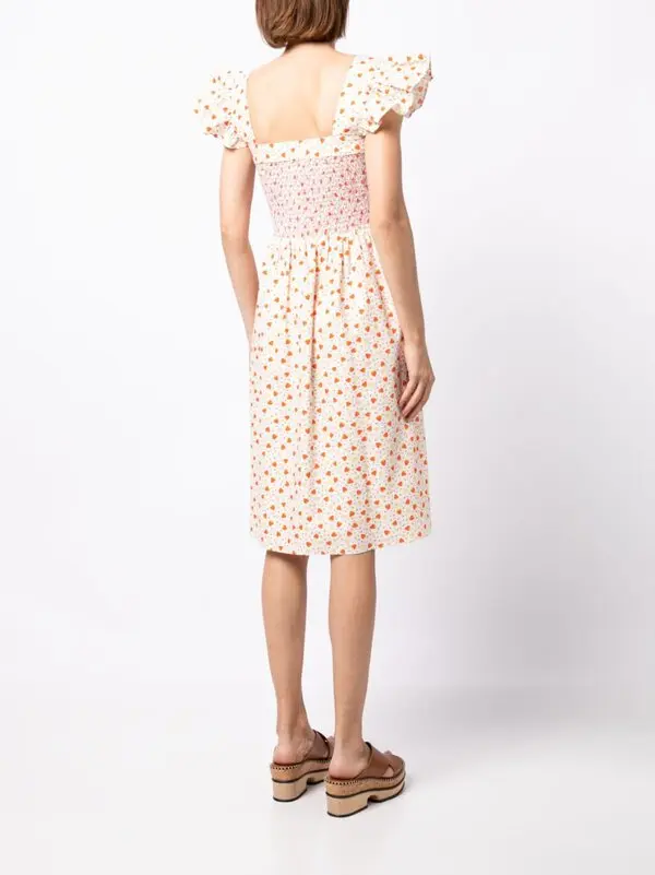 Batsheva Strawberry-print Cotton Dress