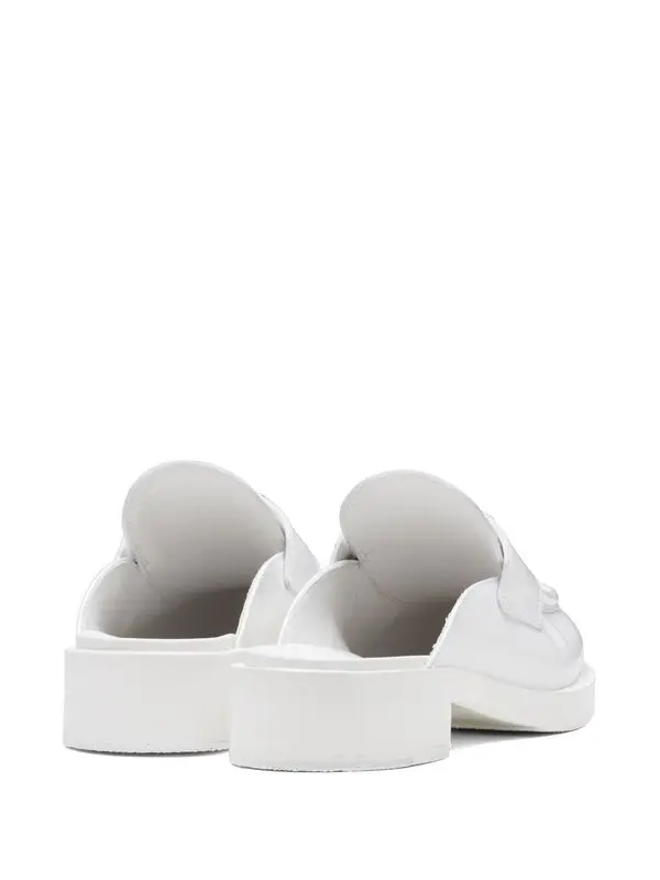 Prada Brushed Leather Slip-on Mules