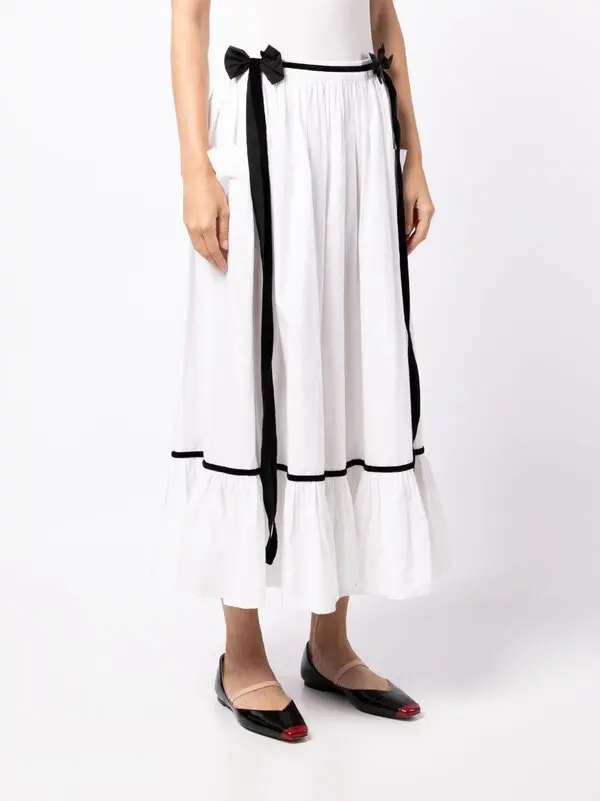 Batsheva Kipp Bow-detail Long Skirt